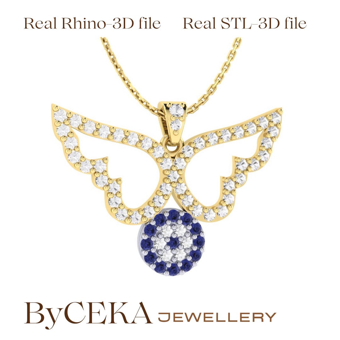 48-butterfly & Heart Pendant Set STL 3D Jewelry Design Files for ...