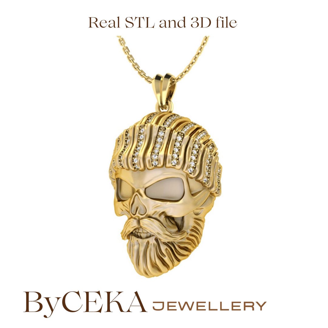 Three Skull Pendant Models | 3D Stl File | Three Sizes Each | Gothic ...