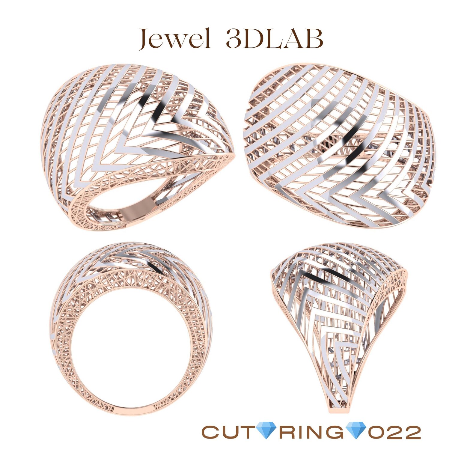 5-piece Arabesque Cut Ring Pack – 3D STL & CAD Files | Cnc-ready ...