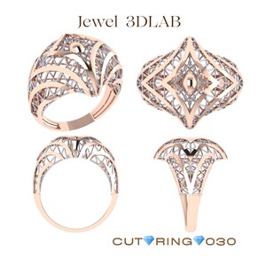 Exclusive Arabian Cut Ring – 3D STL & CAD Files | Cnc‑ready Niche Collection Jewel 3dlab - Etsy
