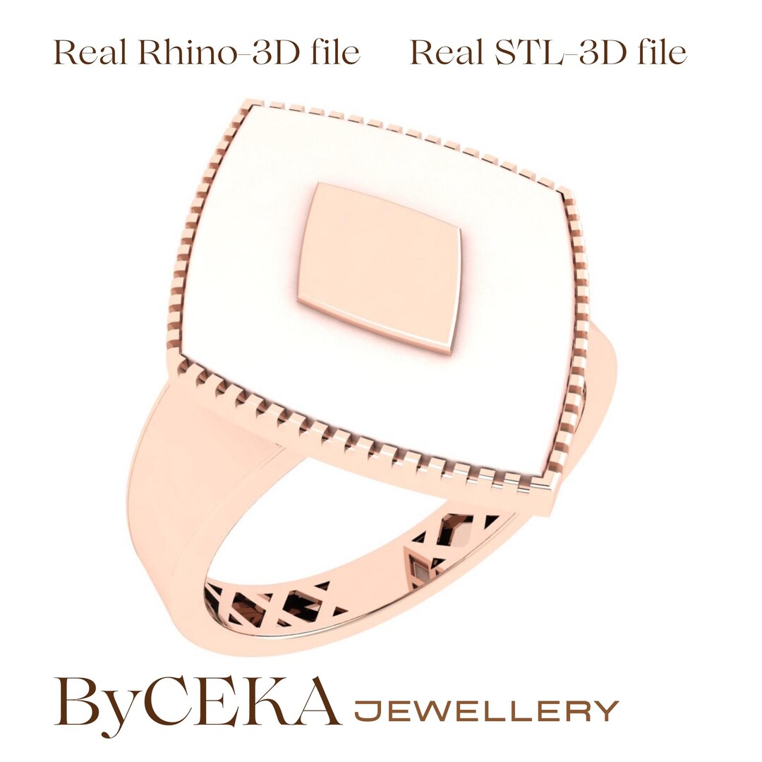 Customizable 3D Ring Design - Original CAD and STL Files Included ...