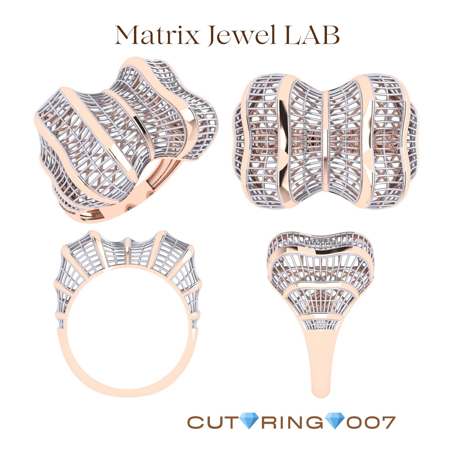 Luxury Filigree Cut Ring Bundle – 5x 3D STL/CAD Files | Instant ...