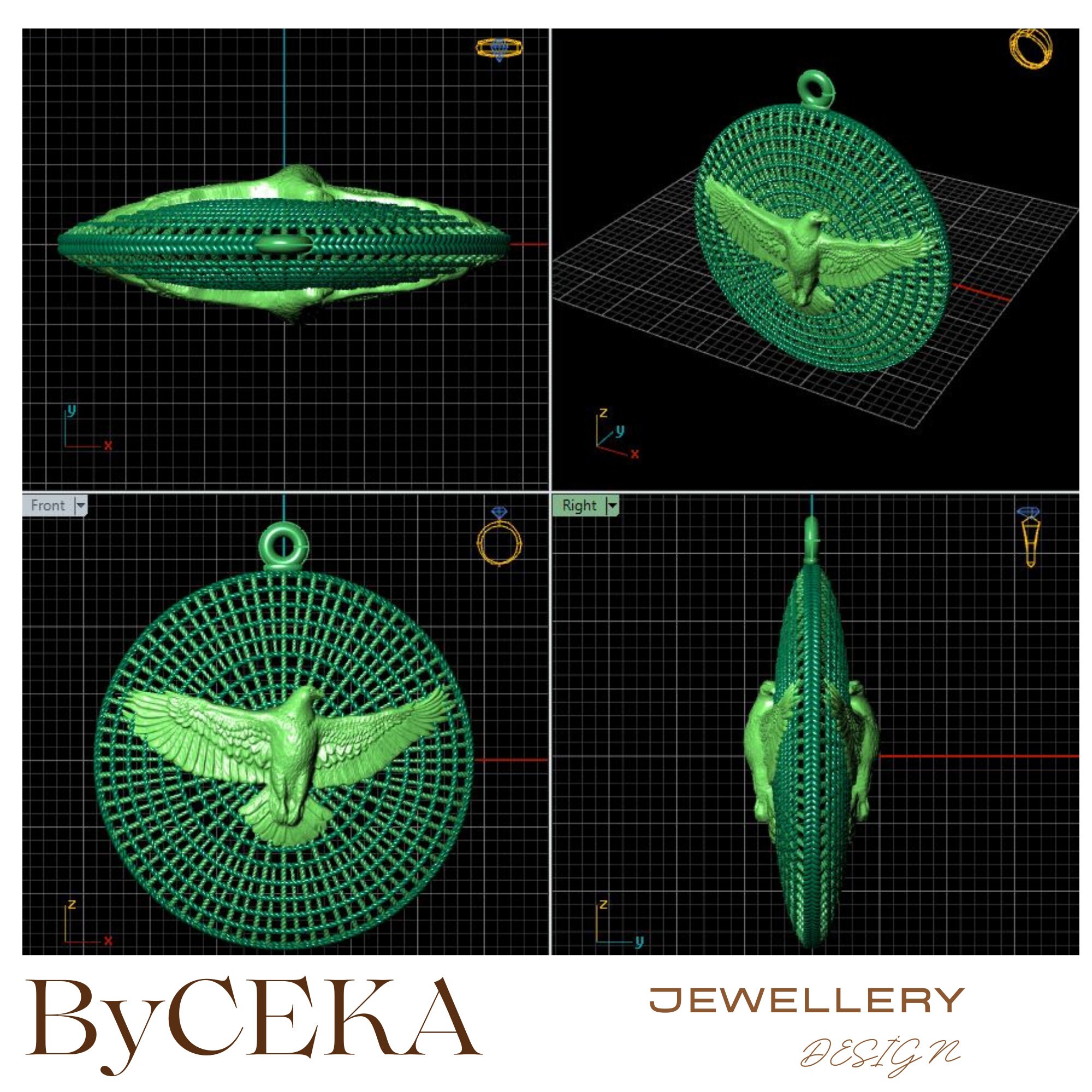 STL 3D Model/ Jewelry CAD File for 3D Printing/cnc //3D Jewelry File ...