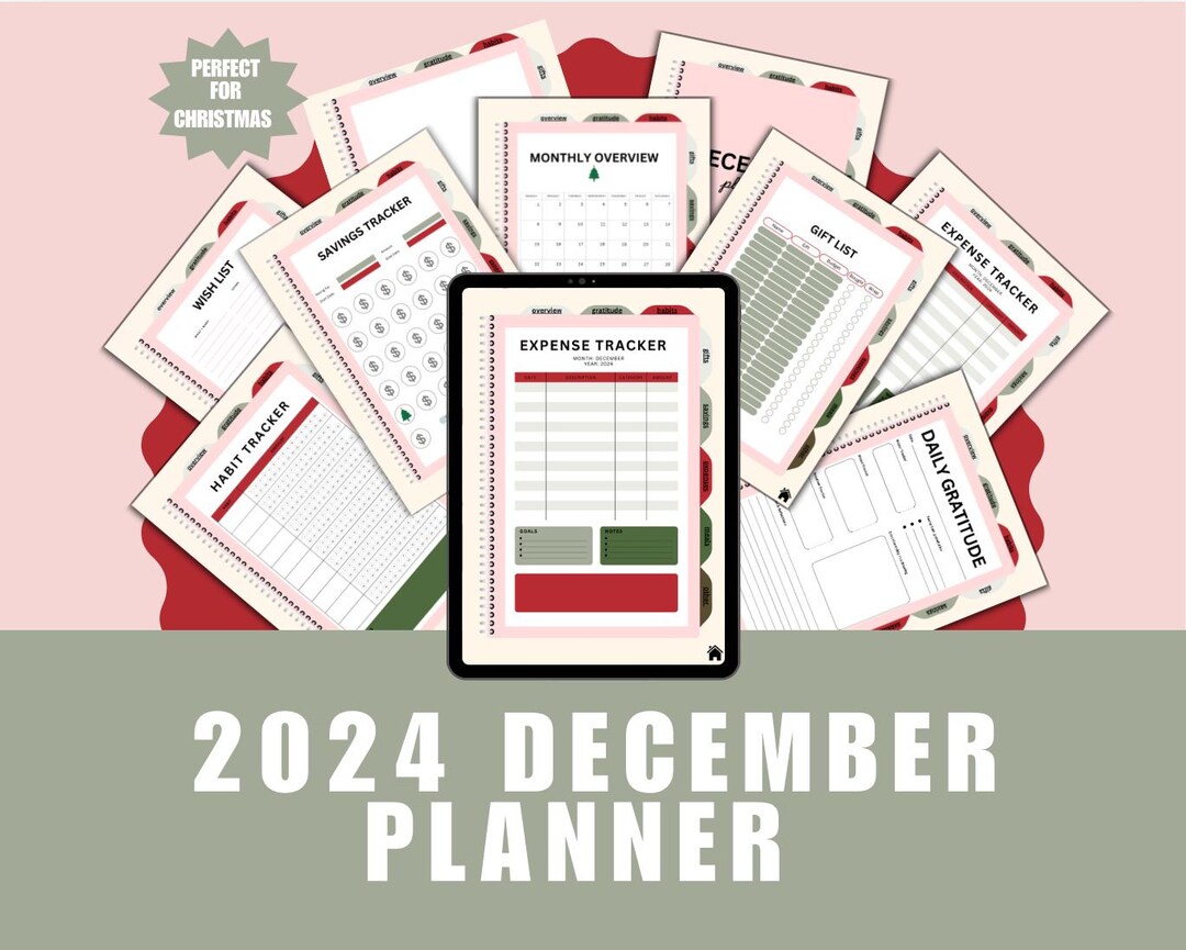 Christmas December 2024 Digital Planner | A4 Hyperlinked for Goodnotes ...