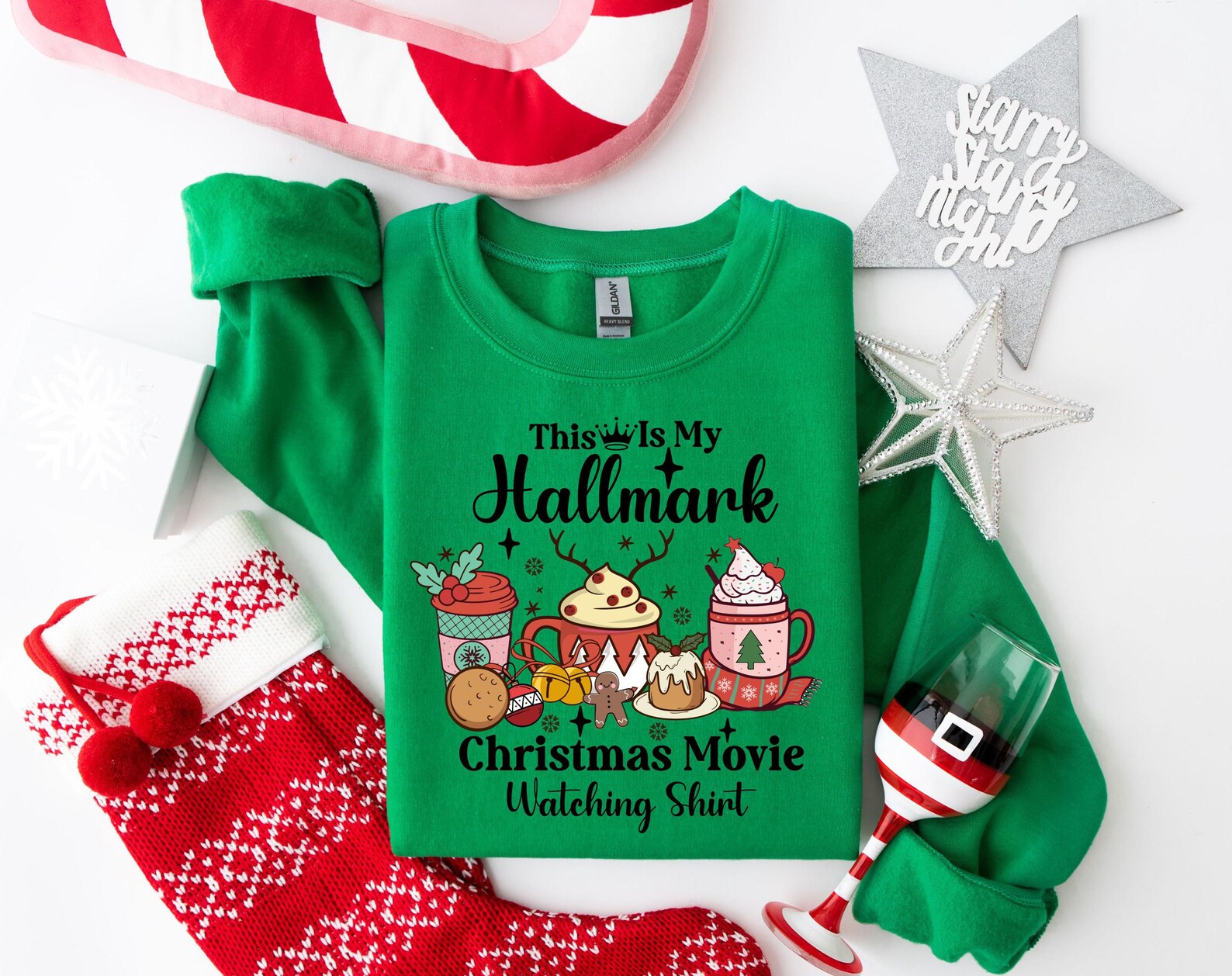 This is My Christmas Movie Watching Sweatshirt, Hallmark Sweater, Funny ...