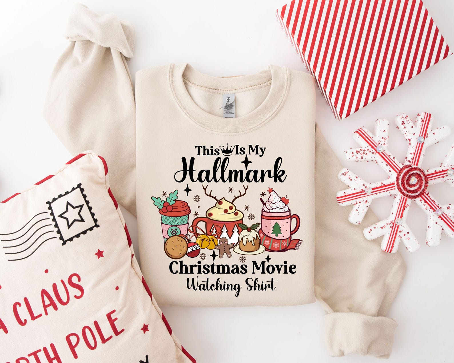This is My Christmas Movie Watching Sweatshirt, Hallmark Sweater, Funny ...