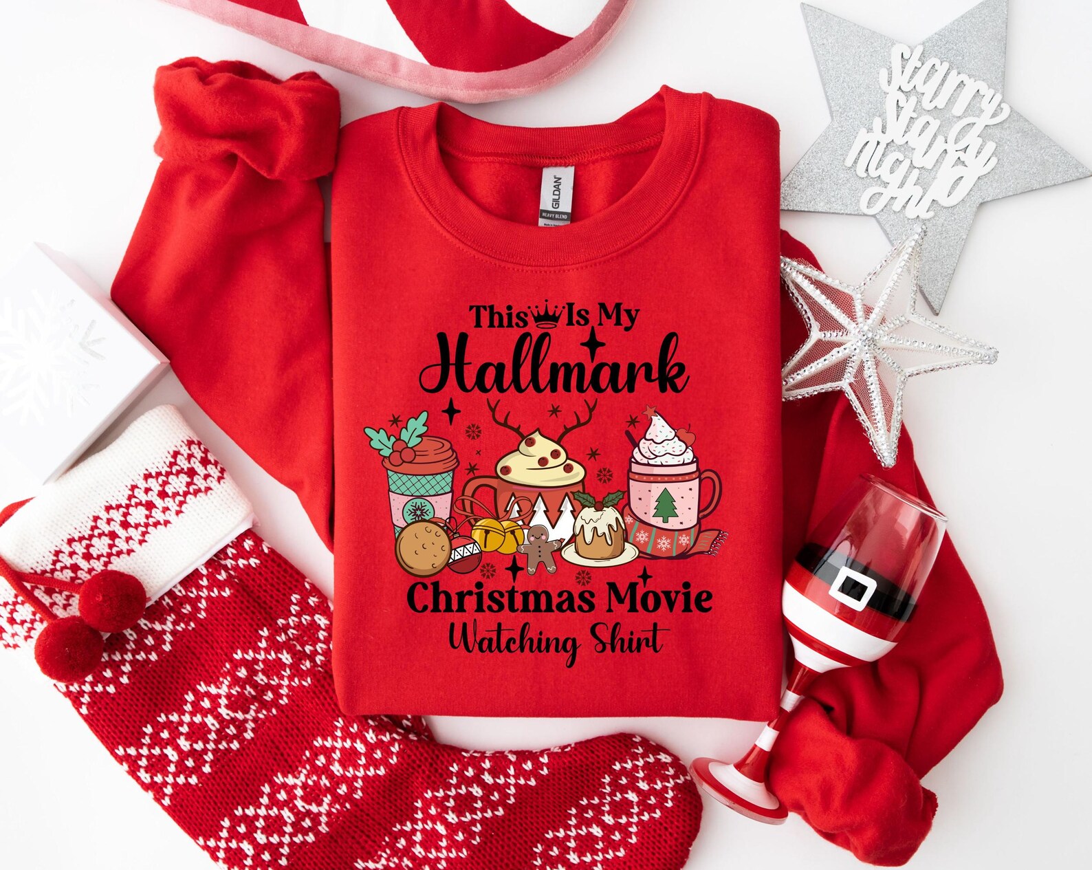 This is My Christmas Movie Watching Sweatshirt, Hallmark Sweater, Funny ...