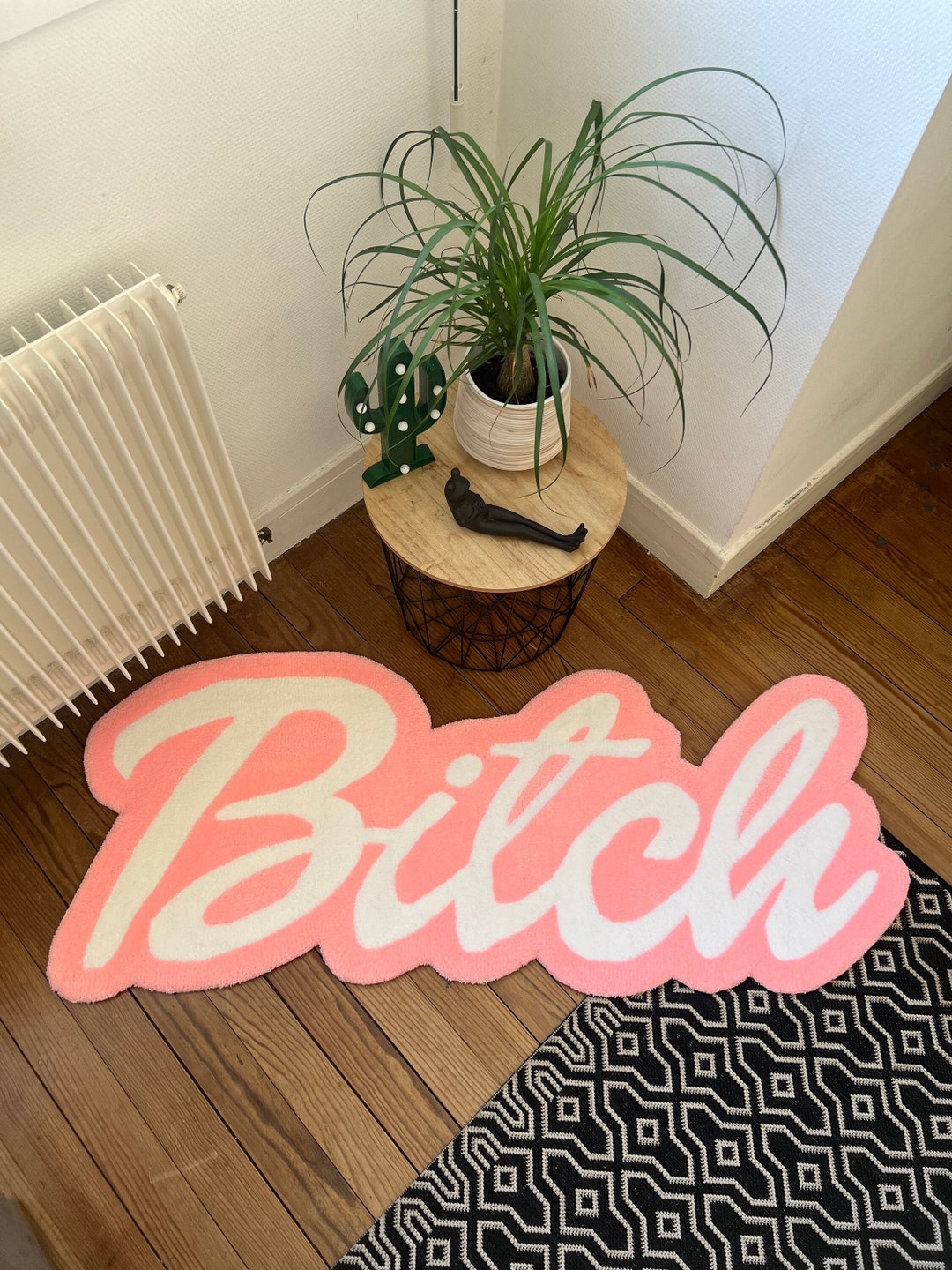 Barbie Pink Bitch Rug colorful Hand Made Tufting Carpet Acrylic Wool - Etsy