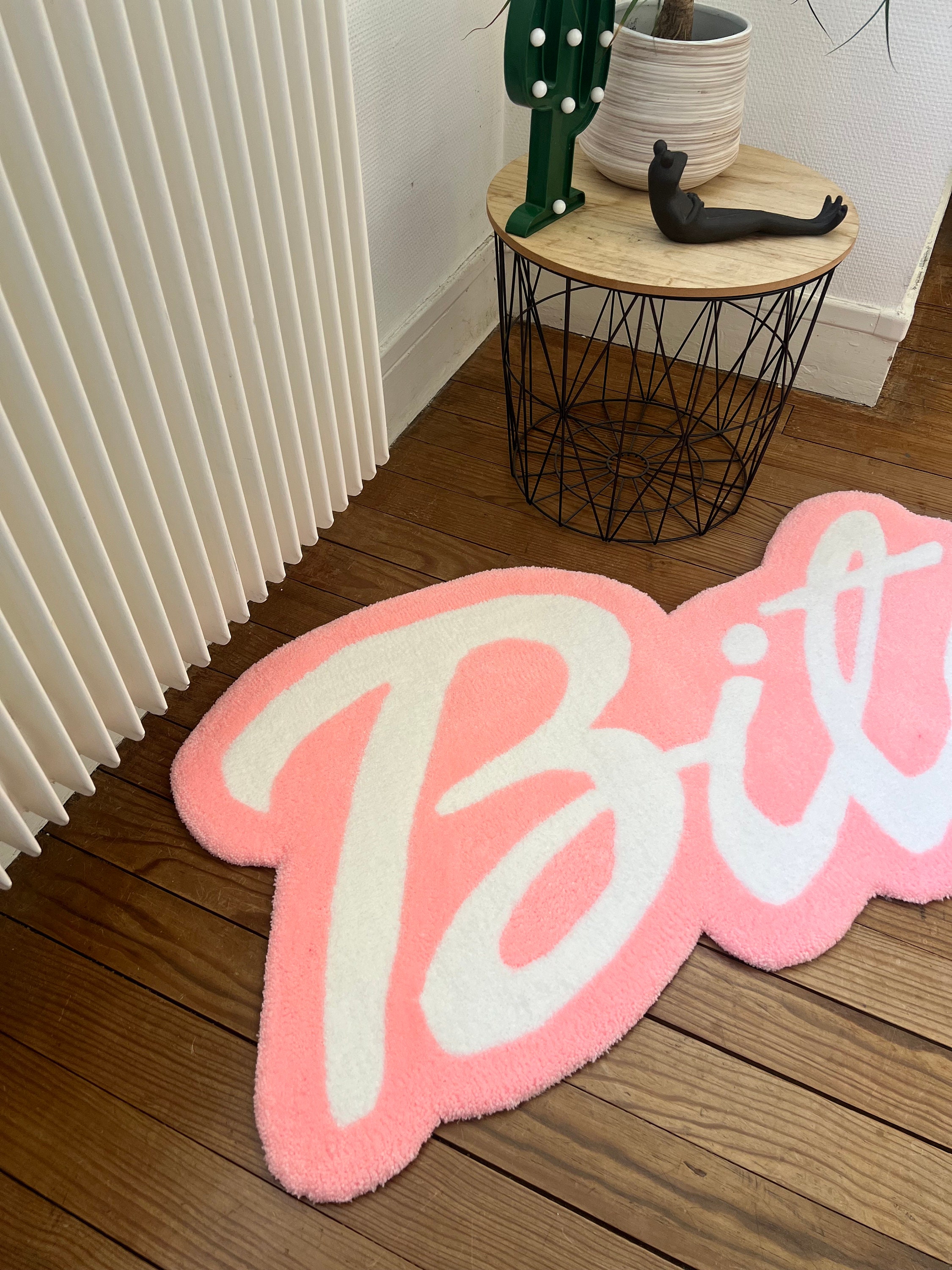 Barbie Pink Bitch Rug colorful Hand Made Tufting Carpet Acrylic Wool - Etsy