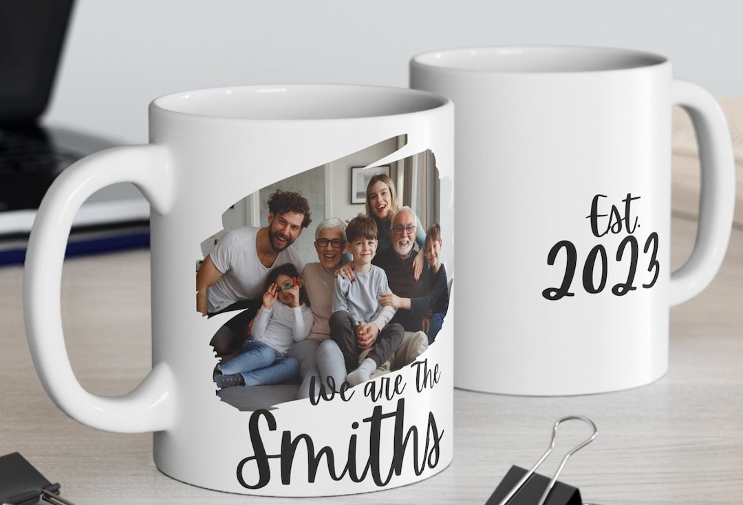 Your Family Photo Custom Mug Family Drawing Photo Couple Wedding ...