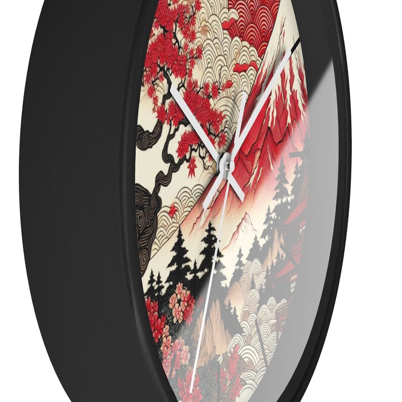 Japanese-inspired Round Wall Clock, Bedroom Clock, Living Room Wall ...