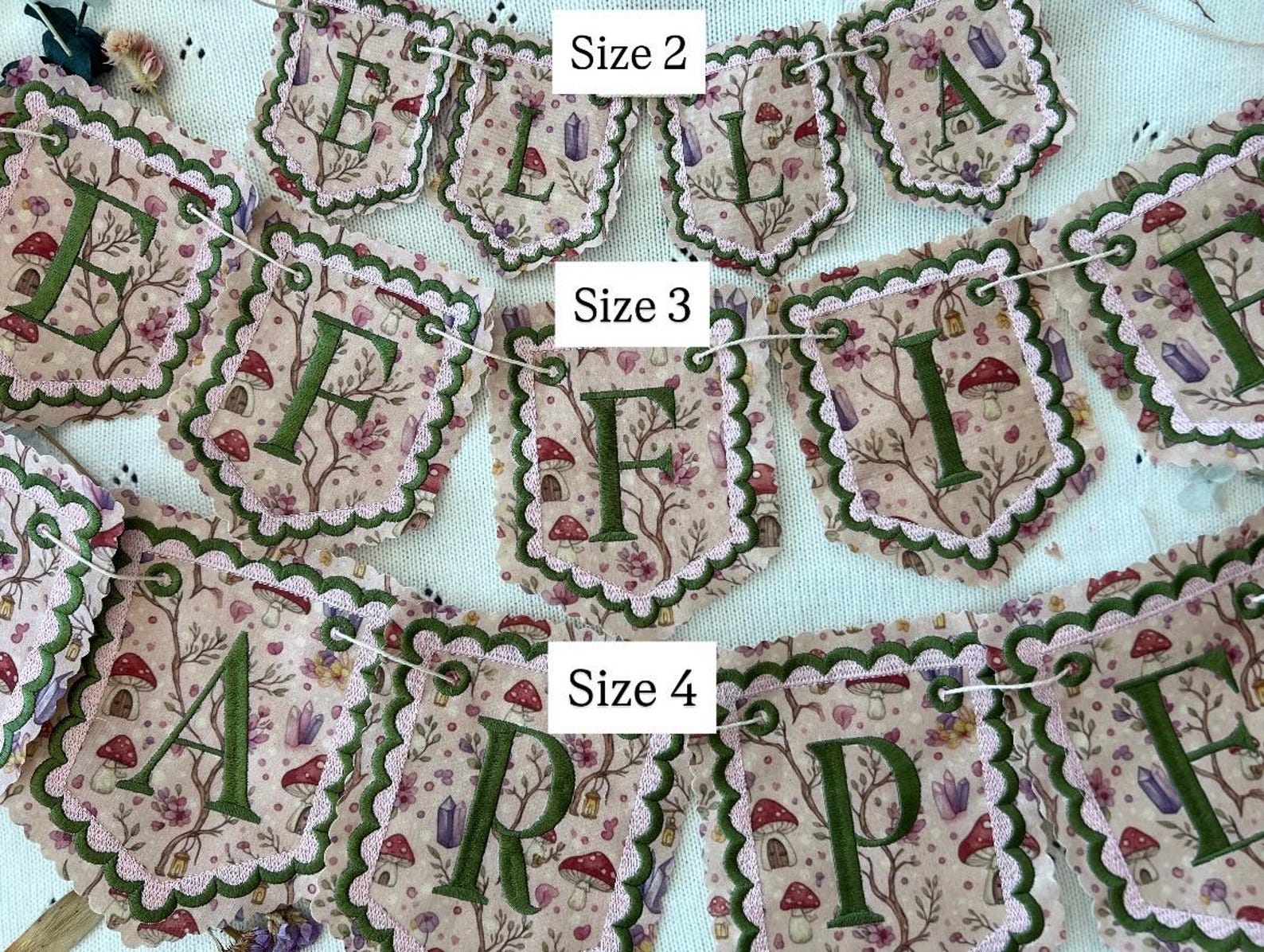 Personalized Whimsical Fairy Garden Garland, Custom Fairy First(1st ...
