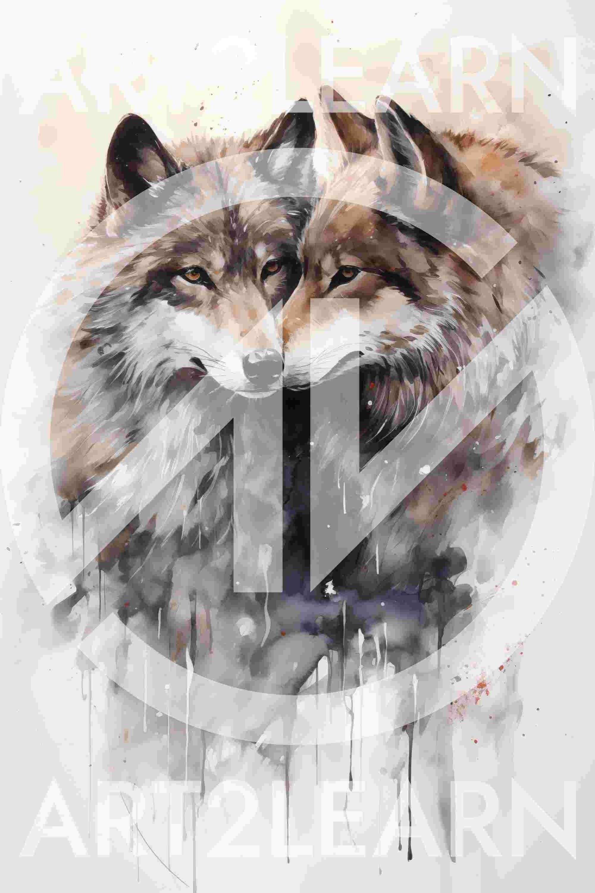 5 Wolf Love Clipart, Digital Download, Digital Print, High Quality Jpgs ...