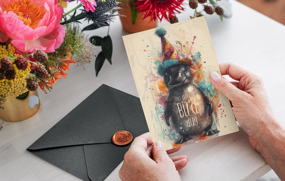 Platypus Birthday Card A6 Printable Greeting Card, Digital Download ...
