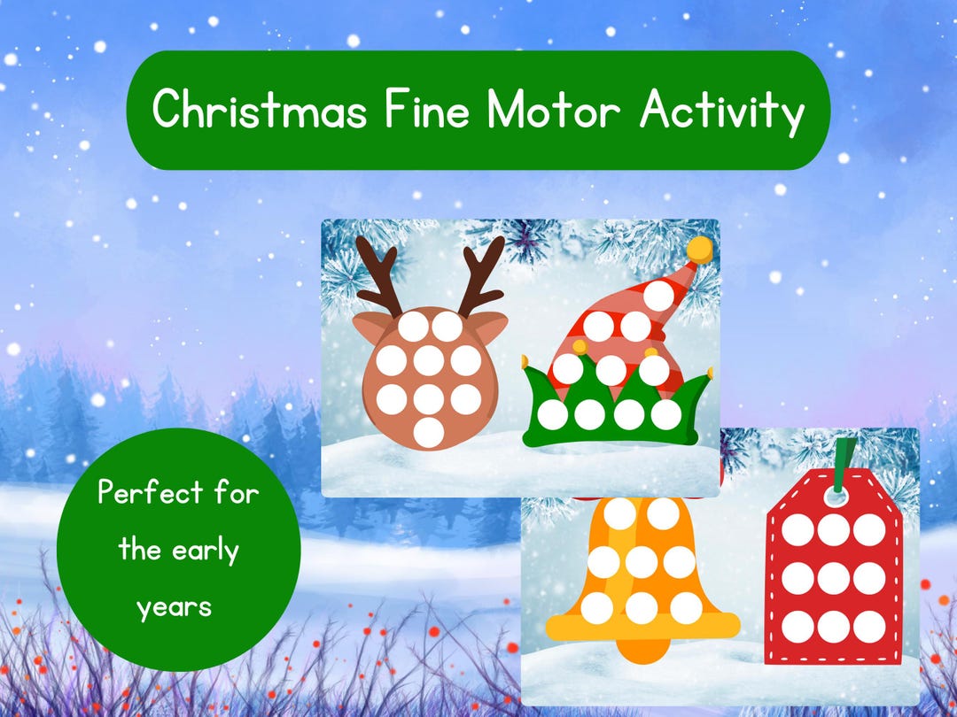 Christmas Fine Motor Activity | for Early Years | Pre-writing Skills ...