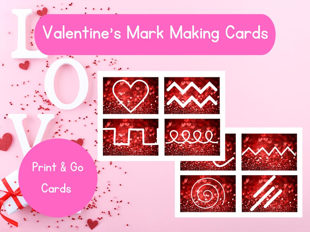 Valentine’s Day Mark Making Cards | Early Literacy Activity | Pre ...