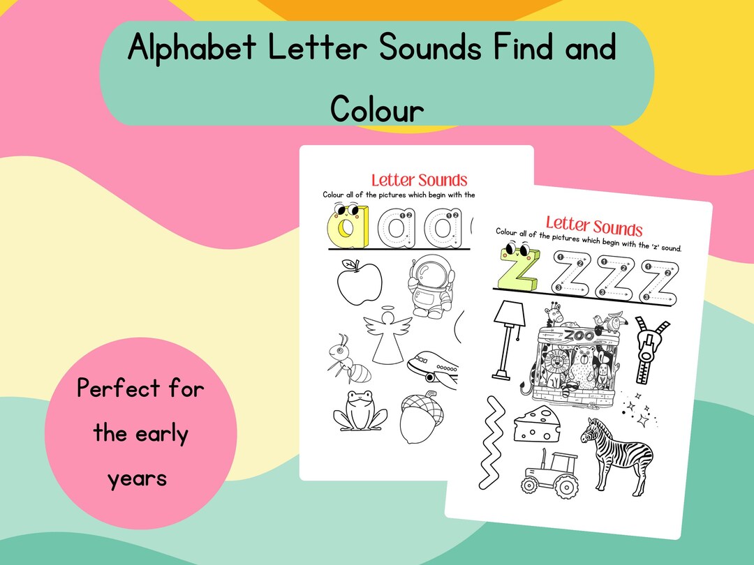 Alphabet A-Z Letter Sounds - Find & Colour| Phonics | Early Literacy ...