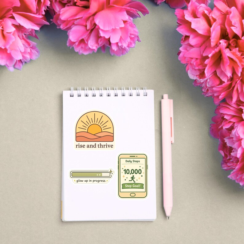 That Girl Digital Stickers Goodnotes, Glow up Planner PNG Bundle, 5AM ...