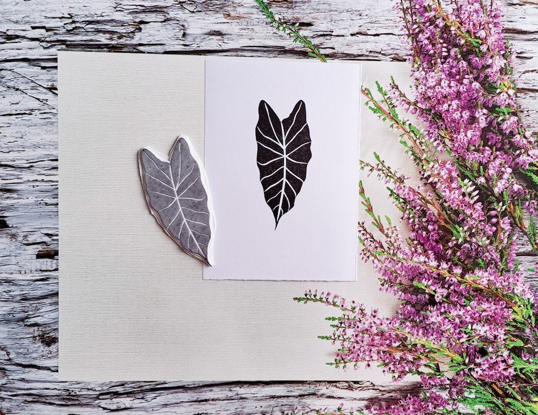 Leaf Stamp Handmade Rubber Stamp for Artist Plant Stamp for Notebook ...