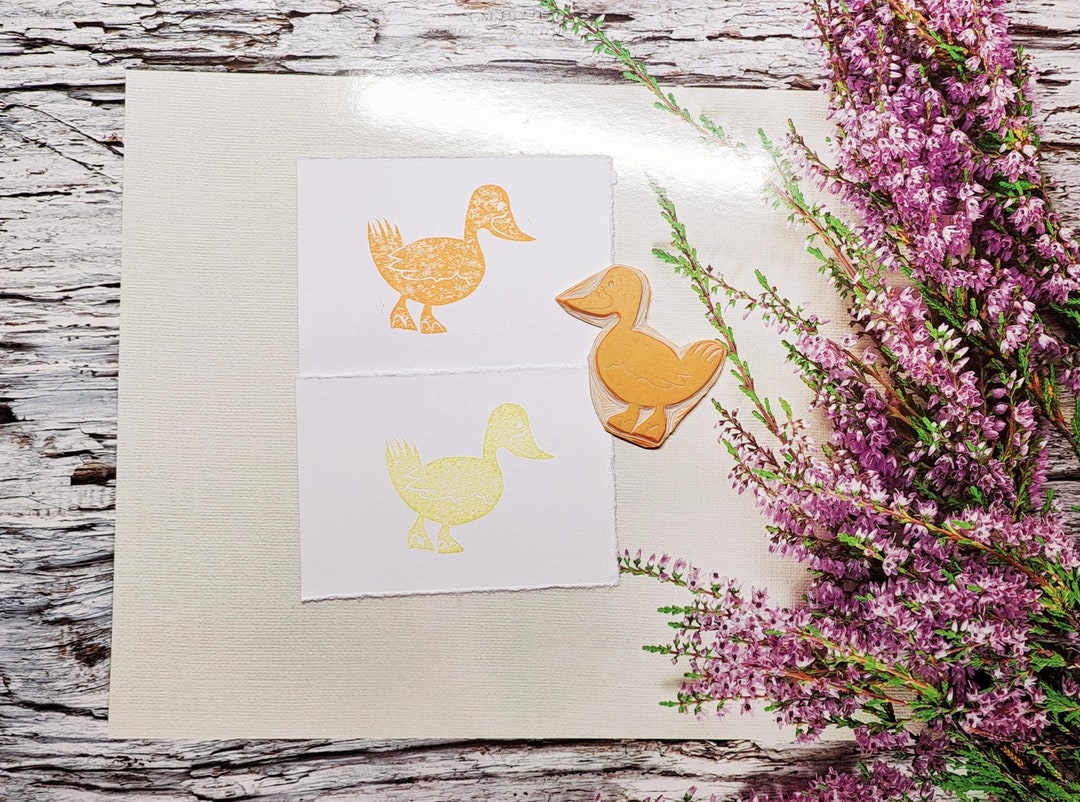 Duck Rubber Stamp Cute Farm Animal Stamp for Journaling, Scrapbooking ...