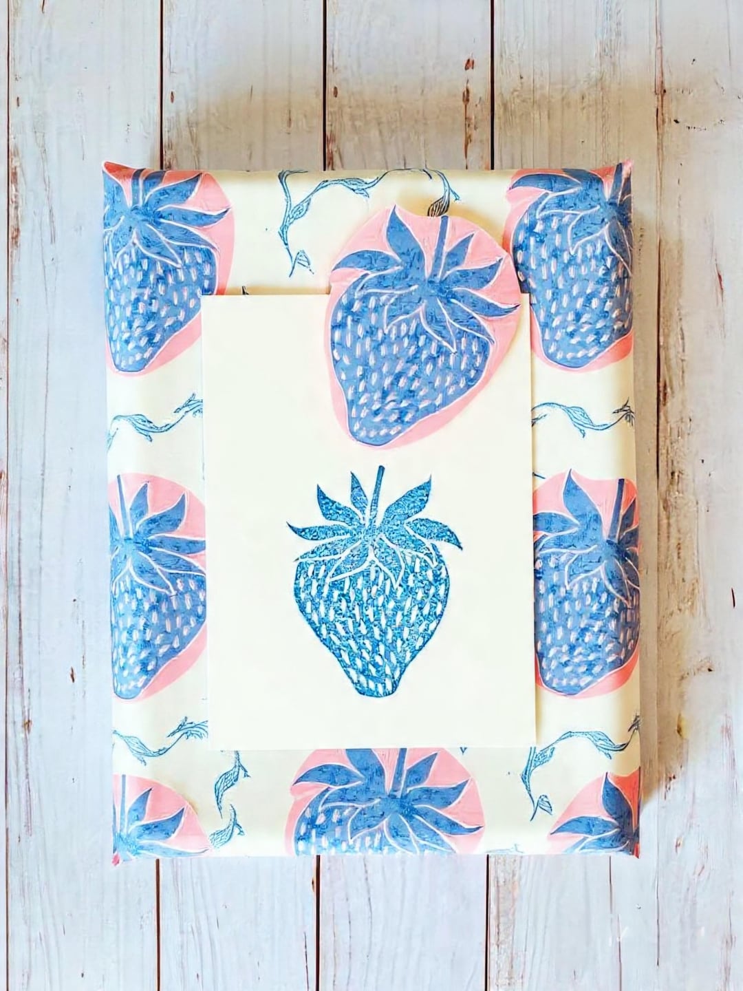 Strawberry Stamp, Realistic Fruit Rubber Stamp for DIY Crafts - Etsy