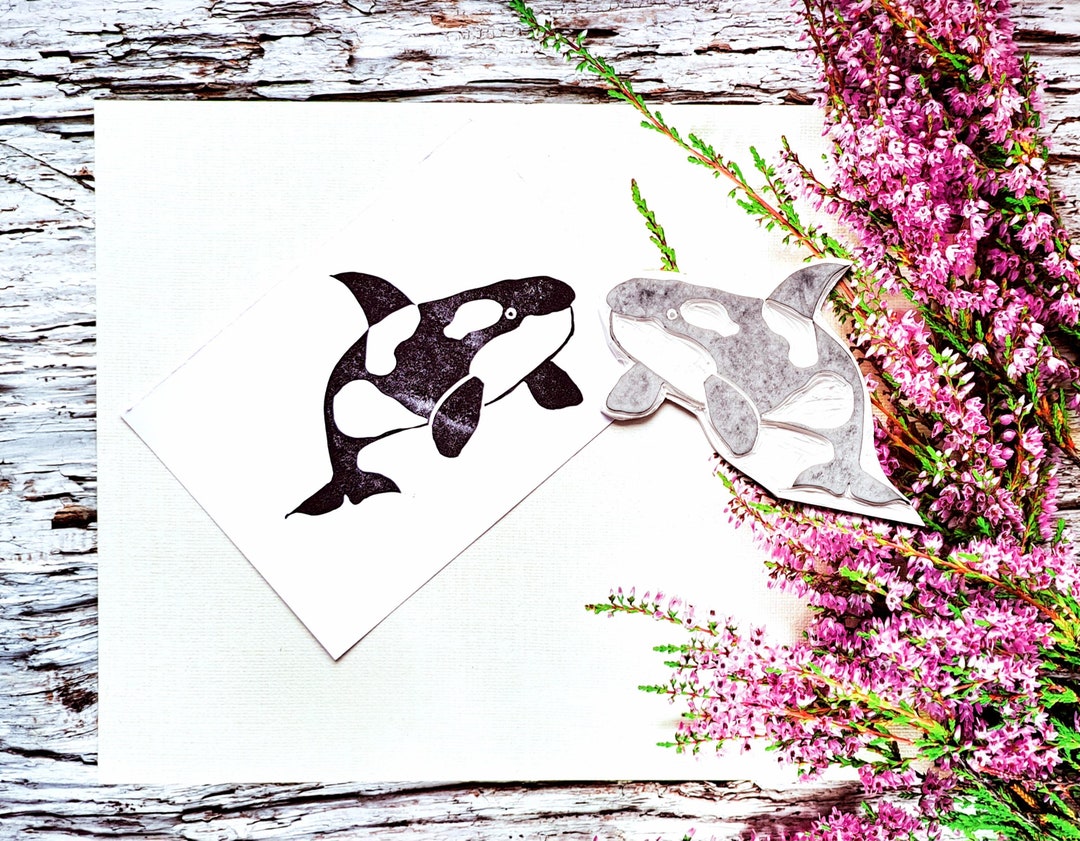 Orca Rubber Stamp Majestic Killer Whale Stamp for Journaling ...