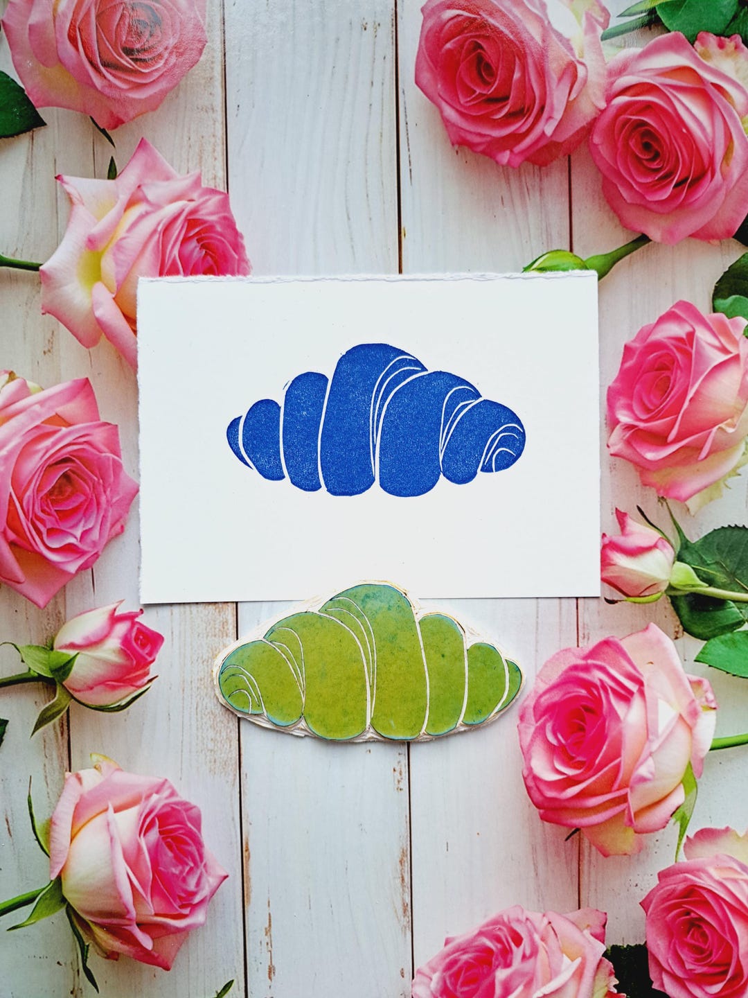 Croissant Rubber Stamp, French Bakery Design, DIY Crafts - Etsy
