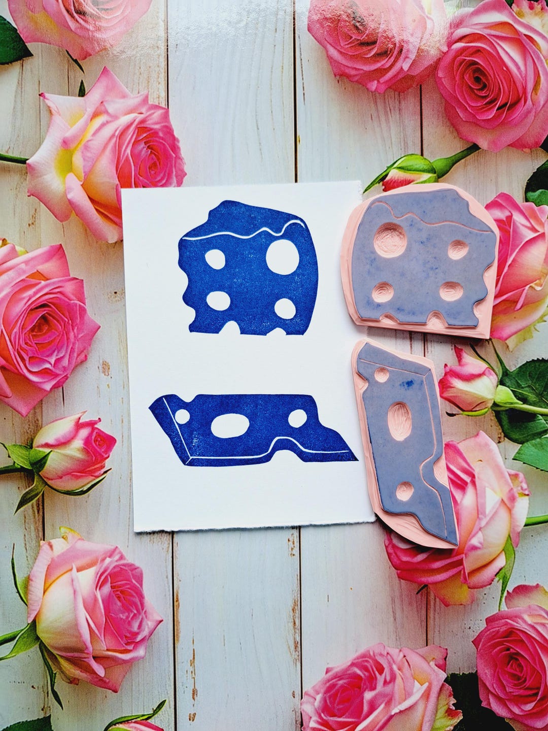 Rubber Stamp Cheese–hand-drawn Dairy-themed Stamp for Scrapbooking, DIY ...