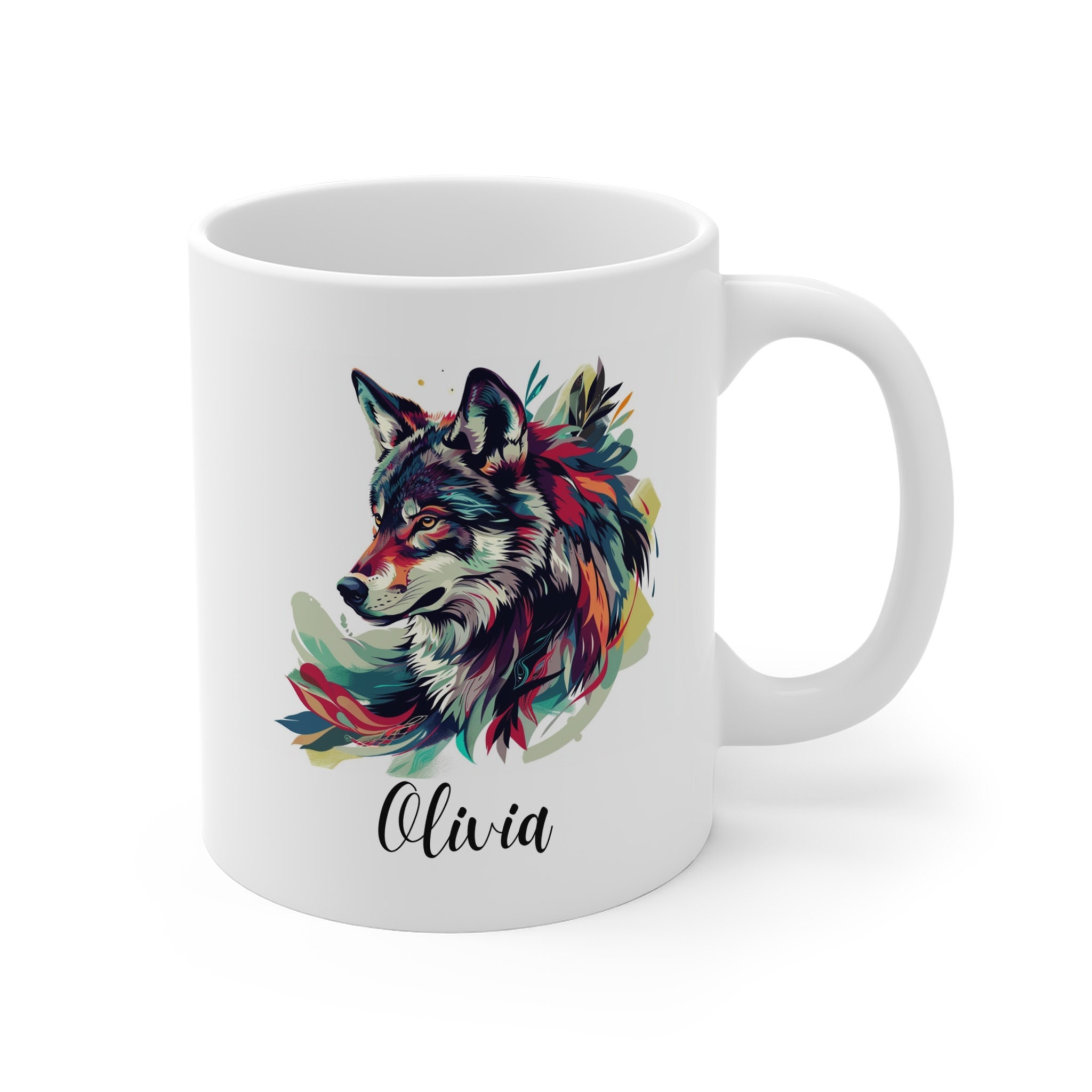 Personalised Wolf Mug, Wolf Lover, Wolf Coffee Cup, Wolf Gifts for Men ...