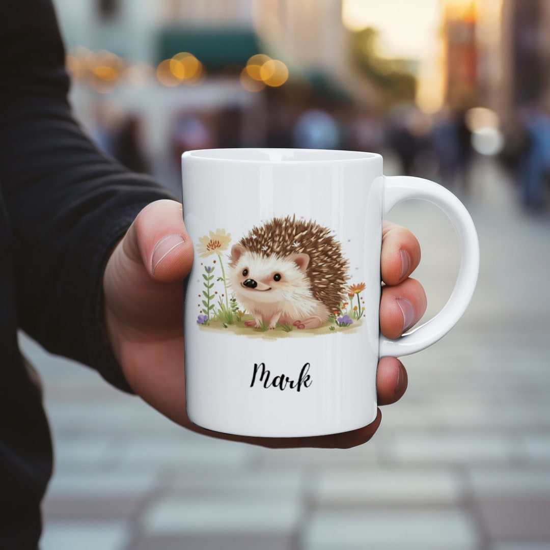 Personalized Hedgehog Mug, Hedgehog Gift, Nature Lovers, Wildlife ...