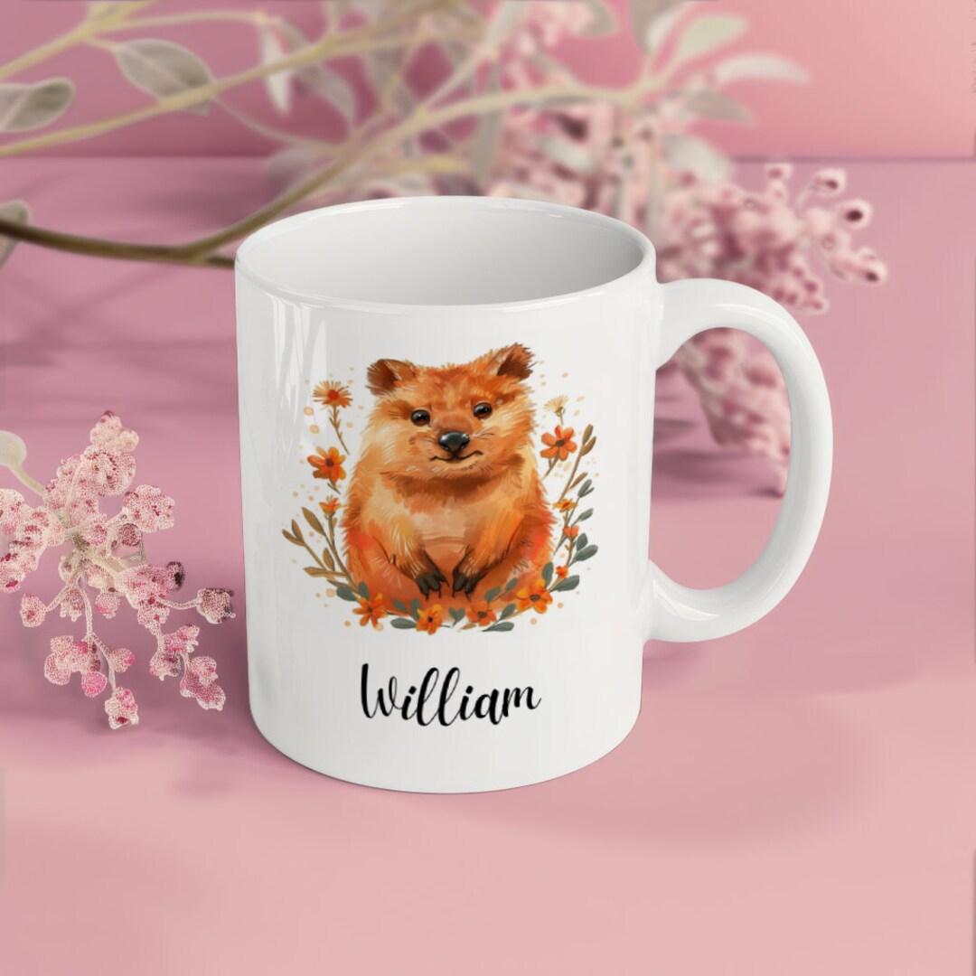 Cute Quokka Mug, Australian Animal Coffee Mug, Mini Kangeroo, Quokka ...