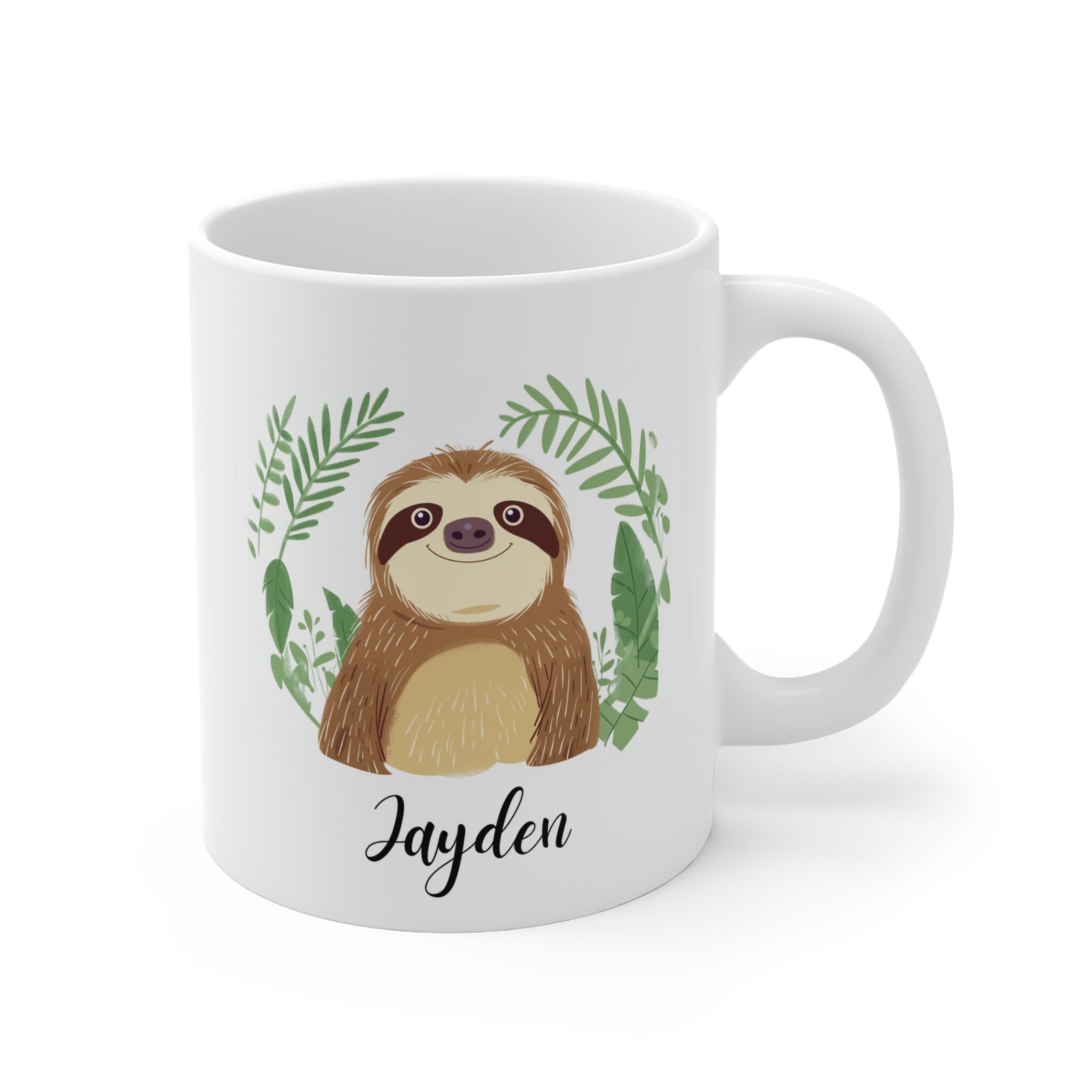 Personalized Sloth Coffee Mug, Sloth Theme, Gifts for Women & Girls ...