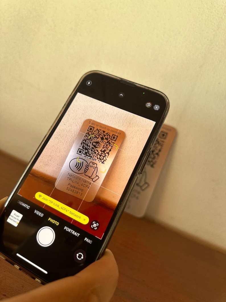 Custom Laser Etched Wifi Sign, NFC, QR Code Network Information, Touch ...