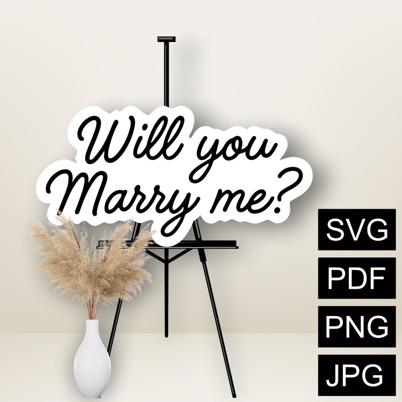 Will You Marry Me Printable Marriage Proposal Sign Engagement Photo ...