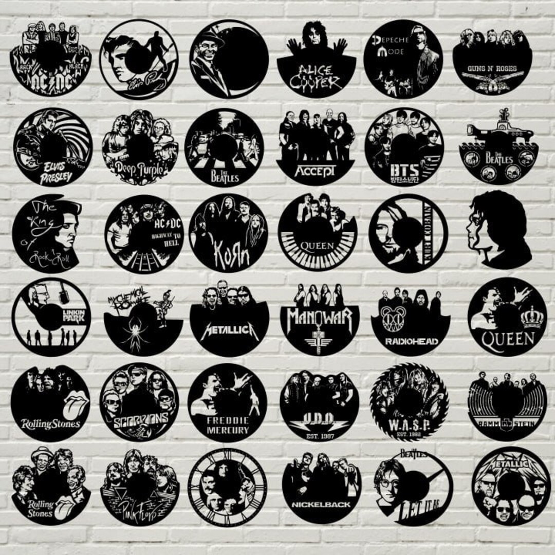 Custom Design 36 Projects Decor Music Rock Roll Template, Bundle, Art ...