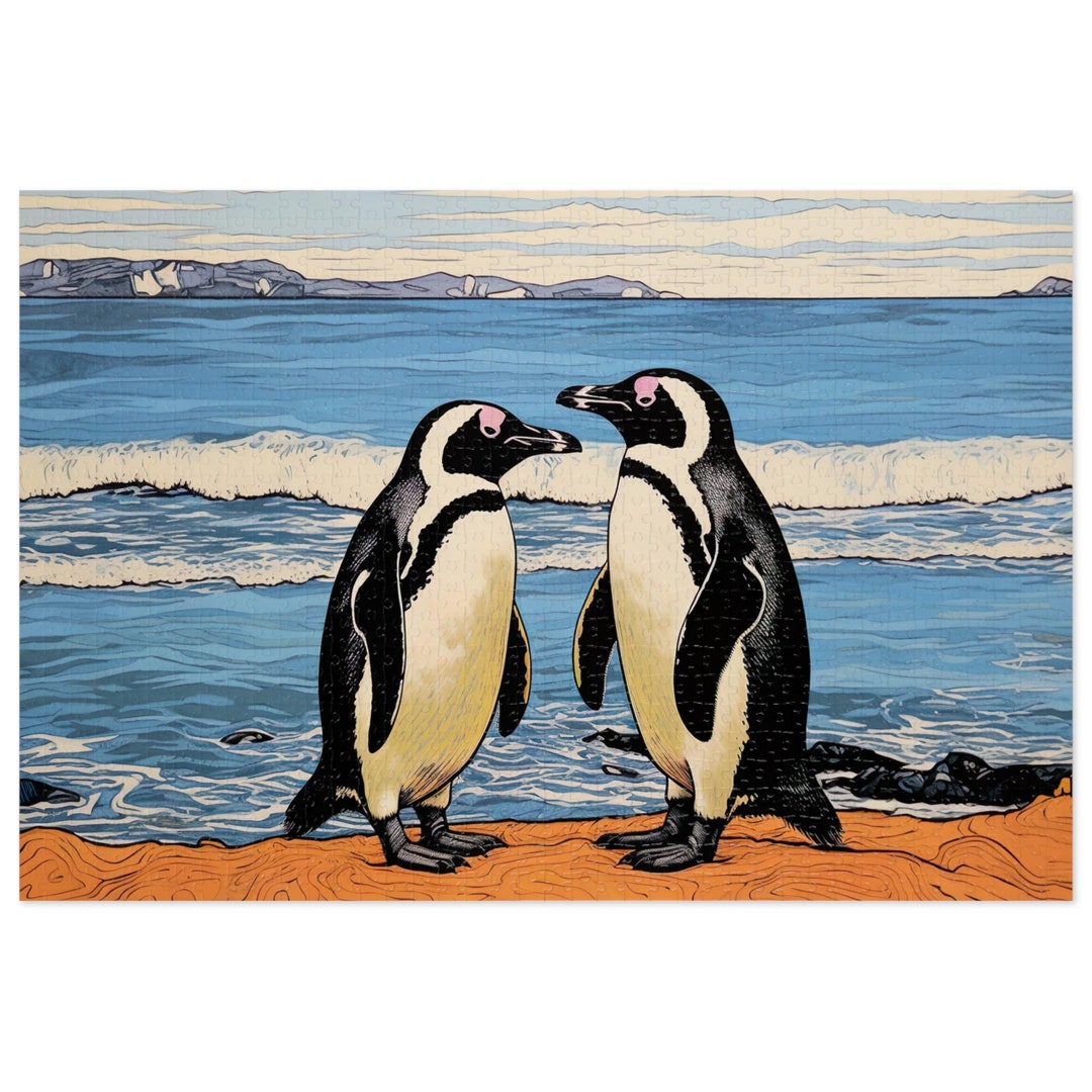 Seaside Waddle Duo Penguins Puzzle Set, Unique 96, 252, 500, 1000-piece ...