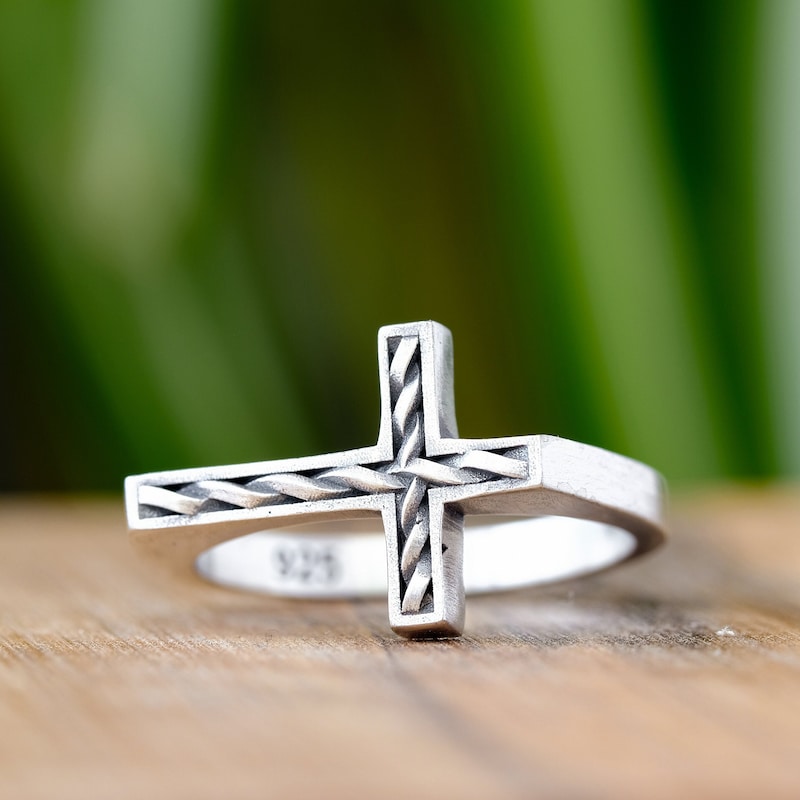 Christian Cross Ring - Etsy