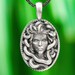 Greek Mythology Necklace, Silver Medusa Pendant, Sterling Gorgon ...
