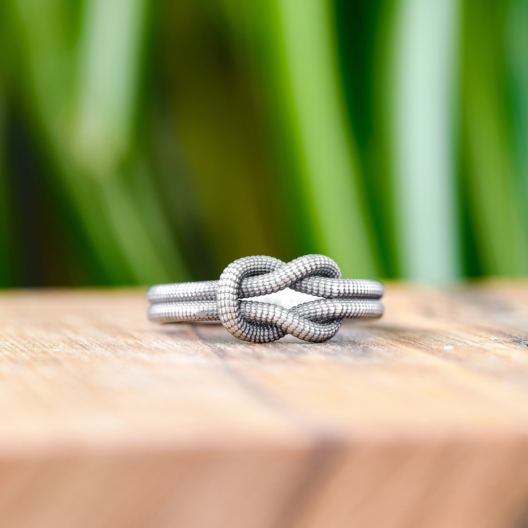 Double Love Knot Rings for Boyfriend & Girlfriend Jewelry Simple ...