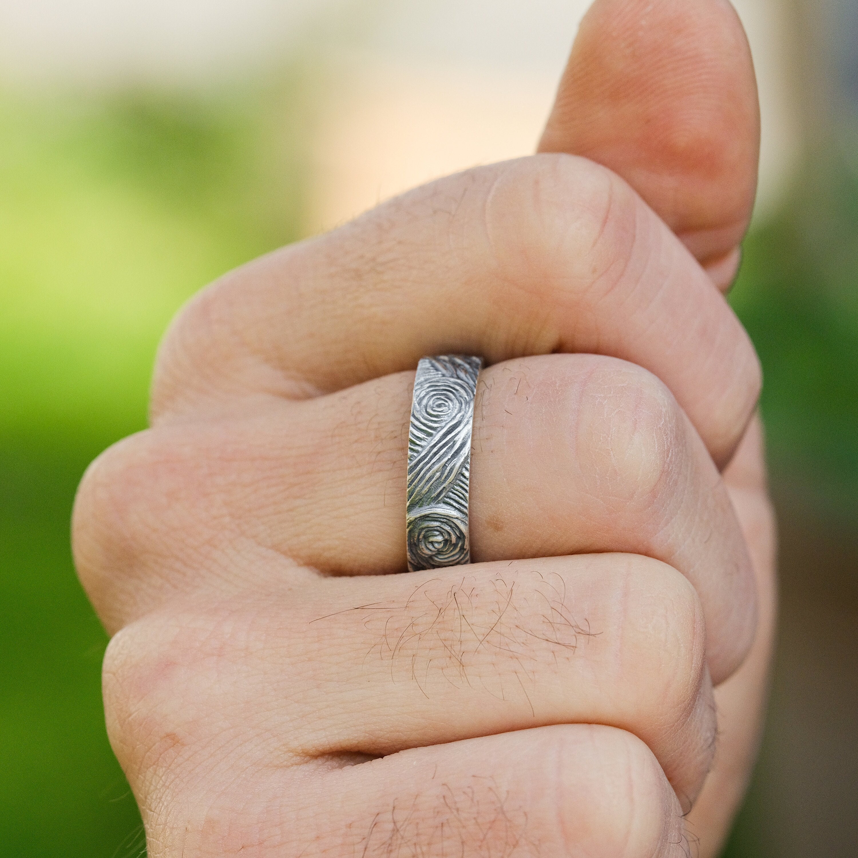 Starry Night Sky Ring, Matching Couple Promise Ring for Mens Cool Pinky ...