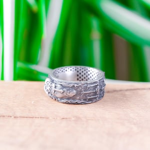 Mens Jesus Angels Ring Crucifix Cross Rings for Man Christian Catholic ...