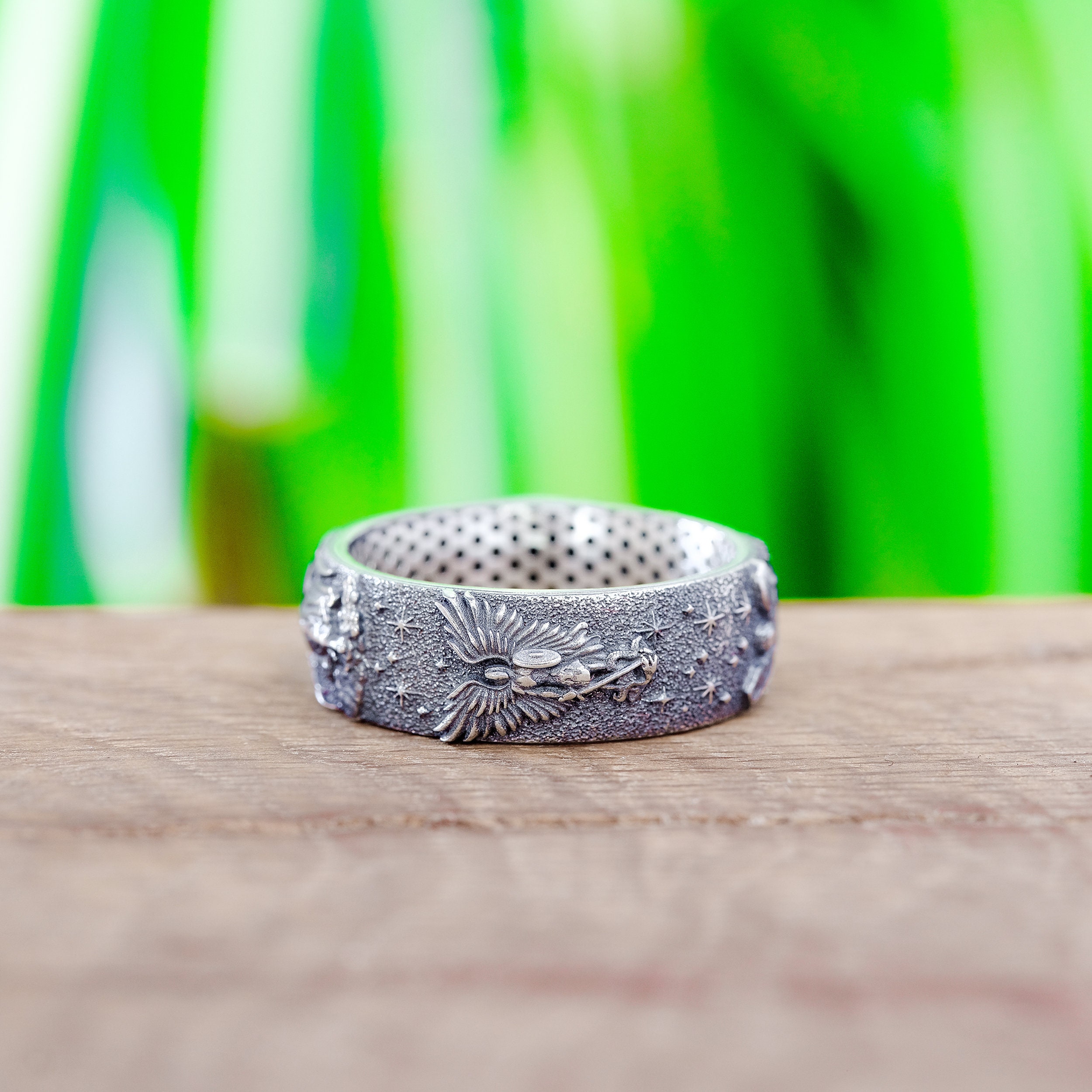 Saint Michael Archangel Ring, Silver Christian Pinky Band, Mens ...