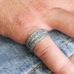 Mens Jesus Angels Ring Crucifix Cross Rings for Man Christian Catholic ...