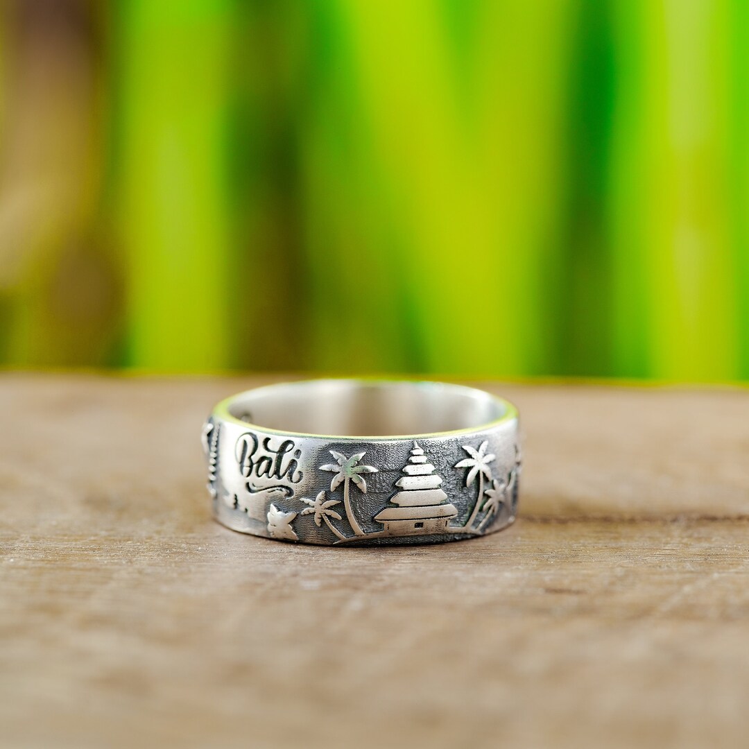 Dainty Balinese Ring Sterling Silver Bali Style Ring Unique Balinese ...