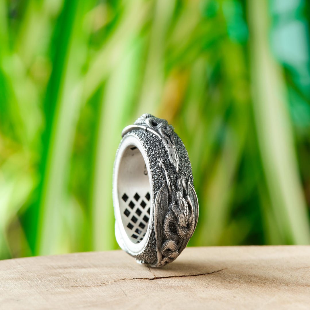 St George Ring - Silver Sovereign Ring, Men's Rings Saint George ...