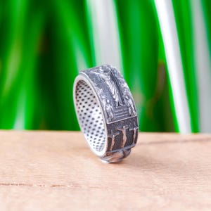 Mens Jesus Angels Ring Crucifix Cross Rings for Man Christian Catholic ...