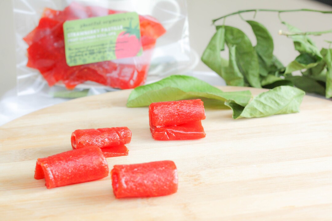Organic Fruit Leather, Strawberry Dried Fruit Roll, Strawberry Pestil ...