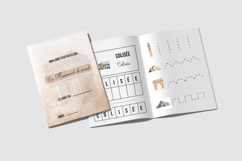 Booklet monuments of the World montessori Inspiration - Etsy