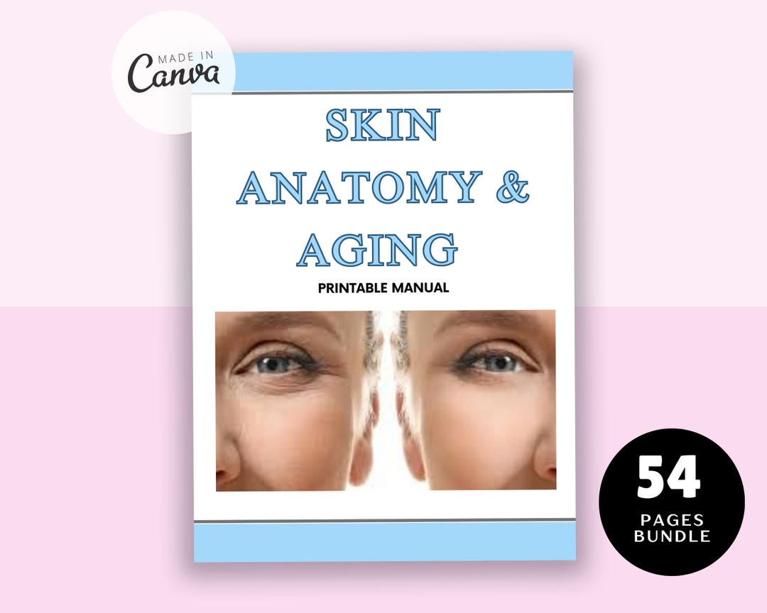 Skin Anatomy & Aging Printable Manual | Comprehensive Guide to Skin ...