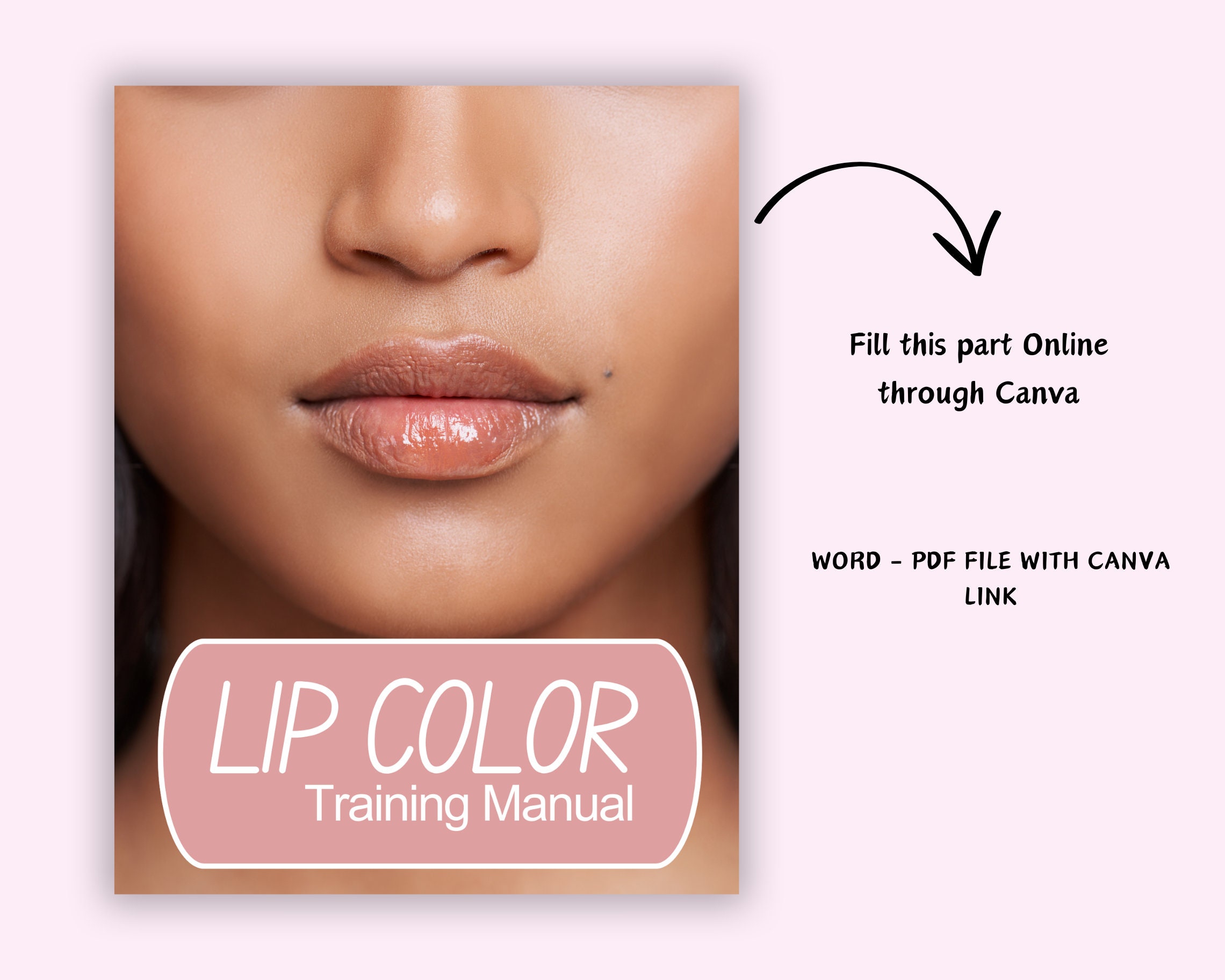 Editable PMU Lips Color Guide, Understand Lip Tattoo Coloring, PMU Lips ...